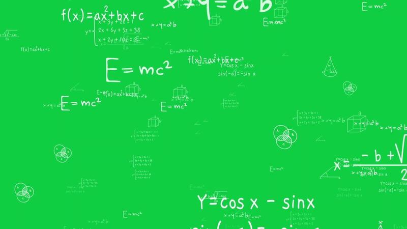 Math formula, mathematic calculation equation, thinking knowledge IQ, science formula animation ...