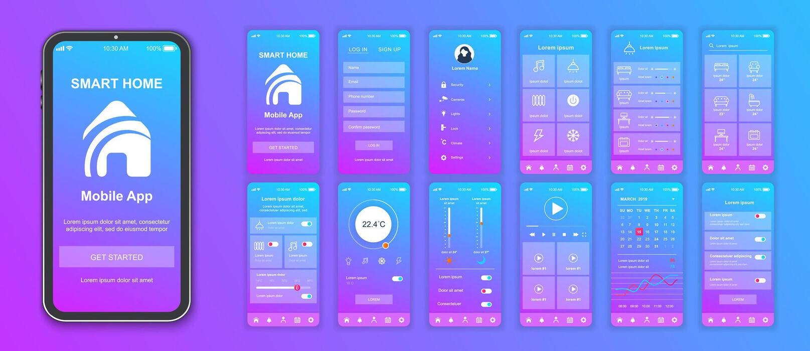 Mobile App Ui Vector Art, Icons, and Graphics for Free Download