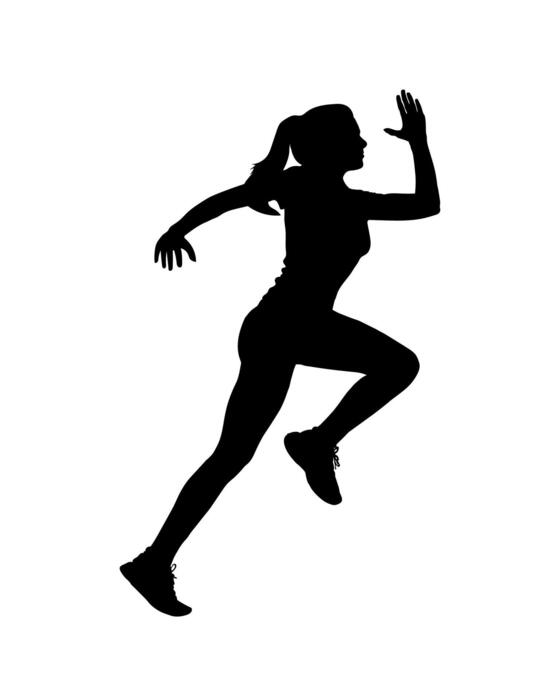Woman Running Silhouette Vector Art, Icons, and Graphics for Free Download