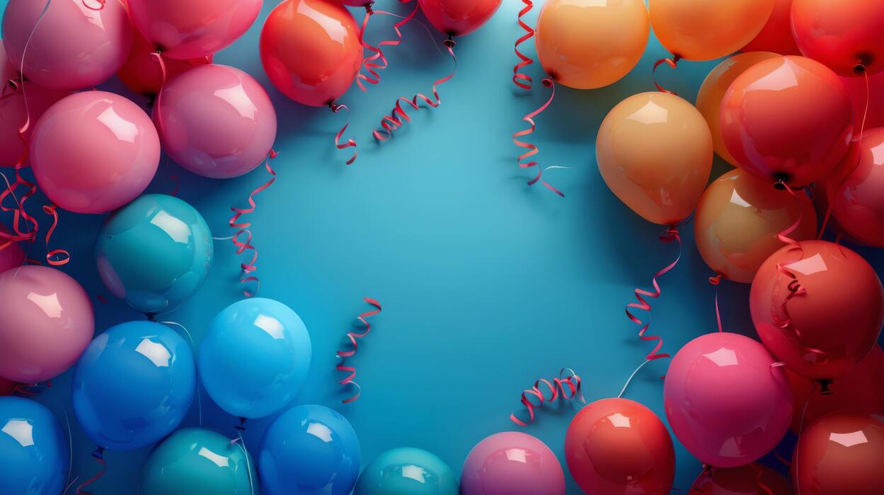 Balloons And Streamers Stock Photos, Images and Backgrounds for Free ...