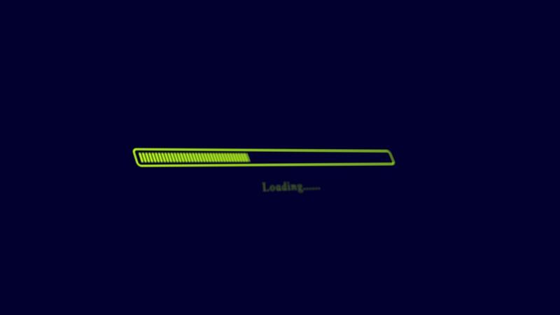 Installation loading bar animation isolated on a black background ... Installation loading bar animation isolated on a black background ...
