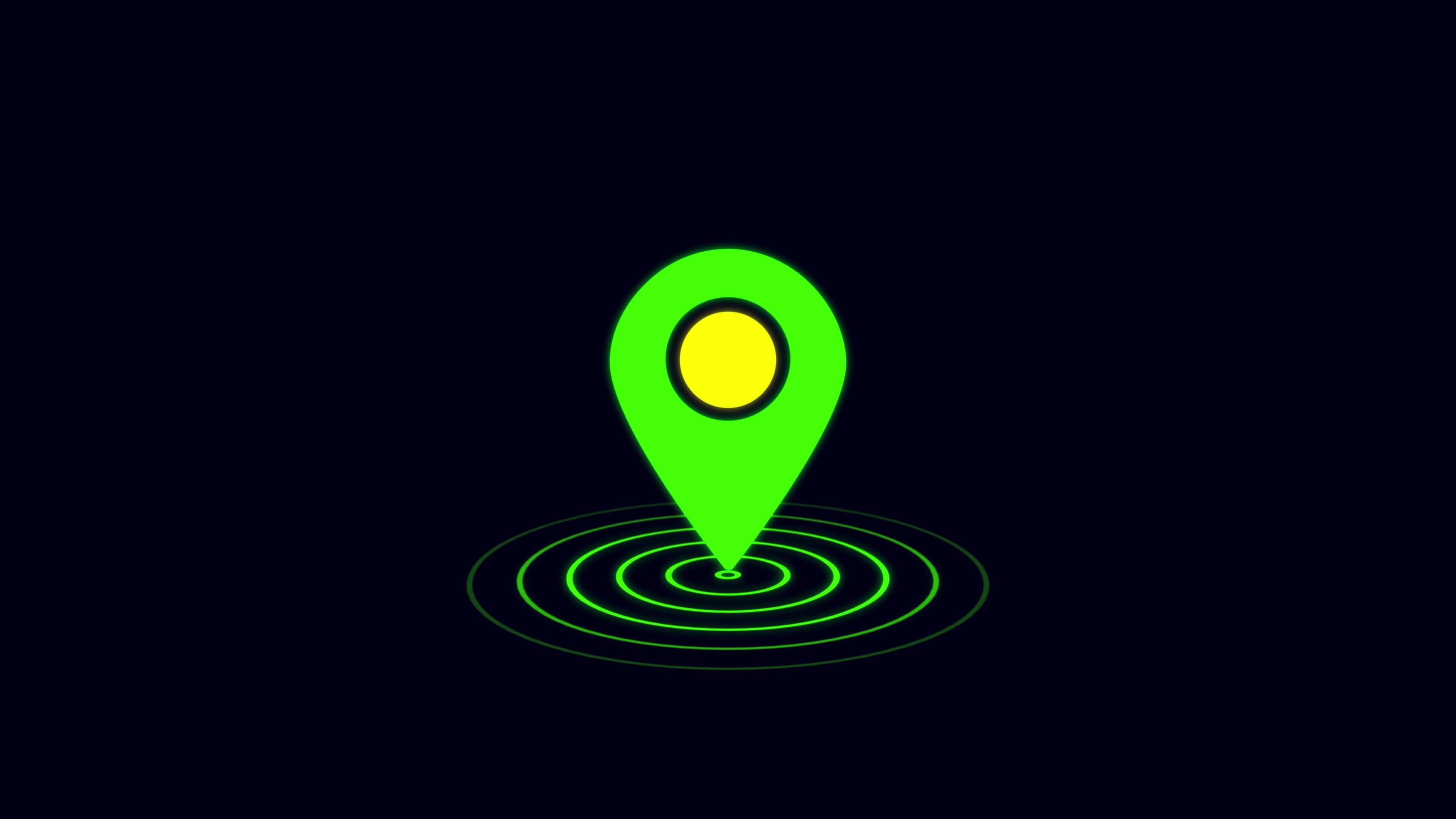 GPS Map tracker animation. Appearing pointer for a map. Looping ...