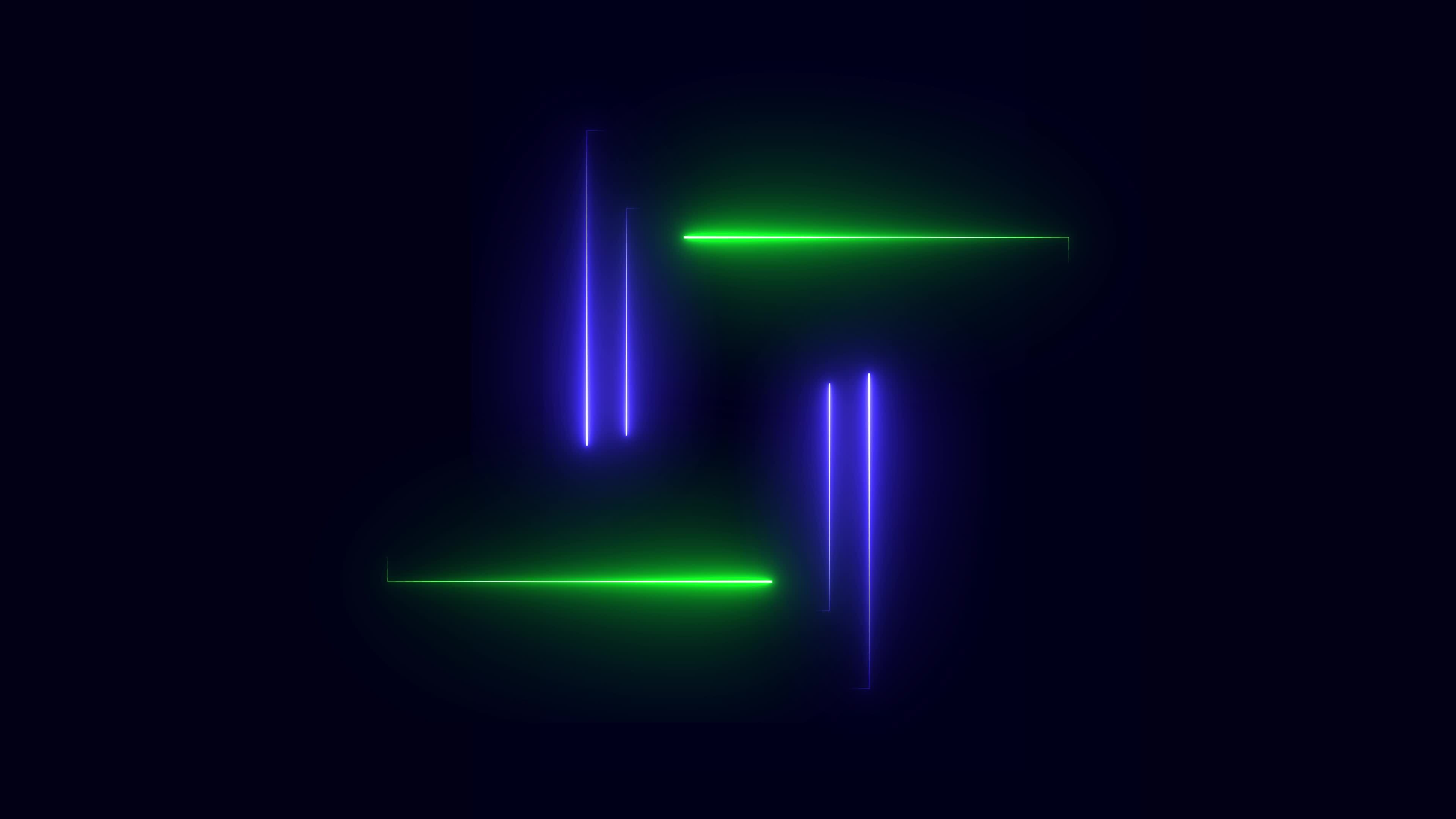 glowing neon design neon lines movement animated background, Abstract neon lines loop animation ...