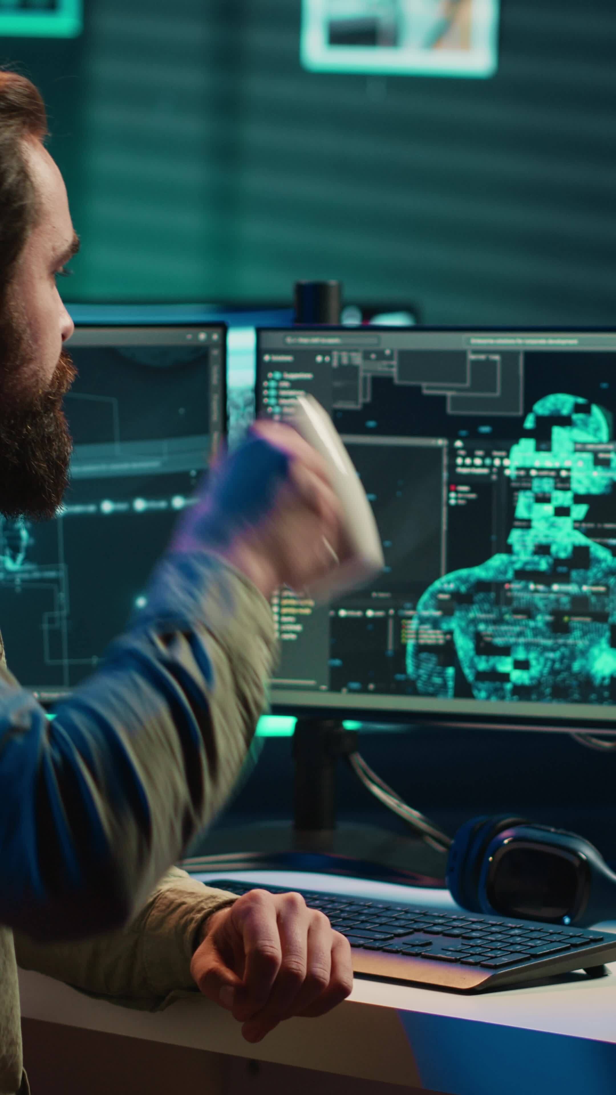 Vertical video Rogue AI gaining consciousness and restricting access to ...