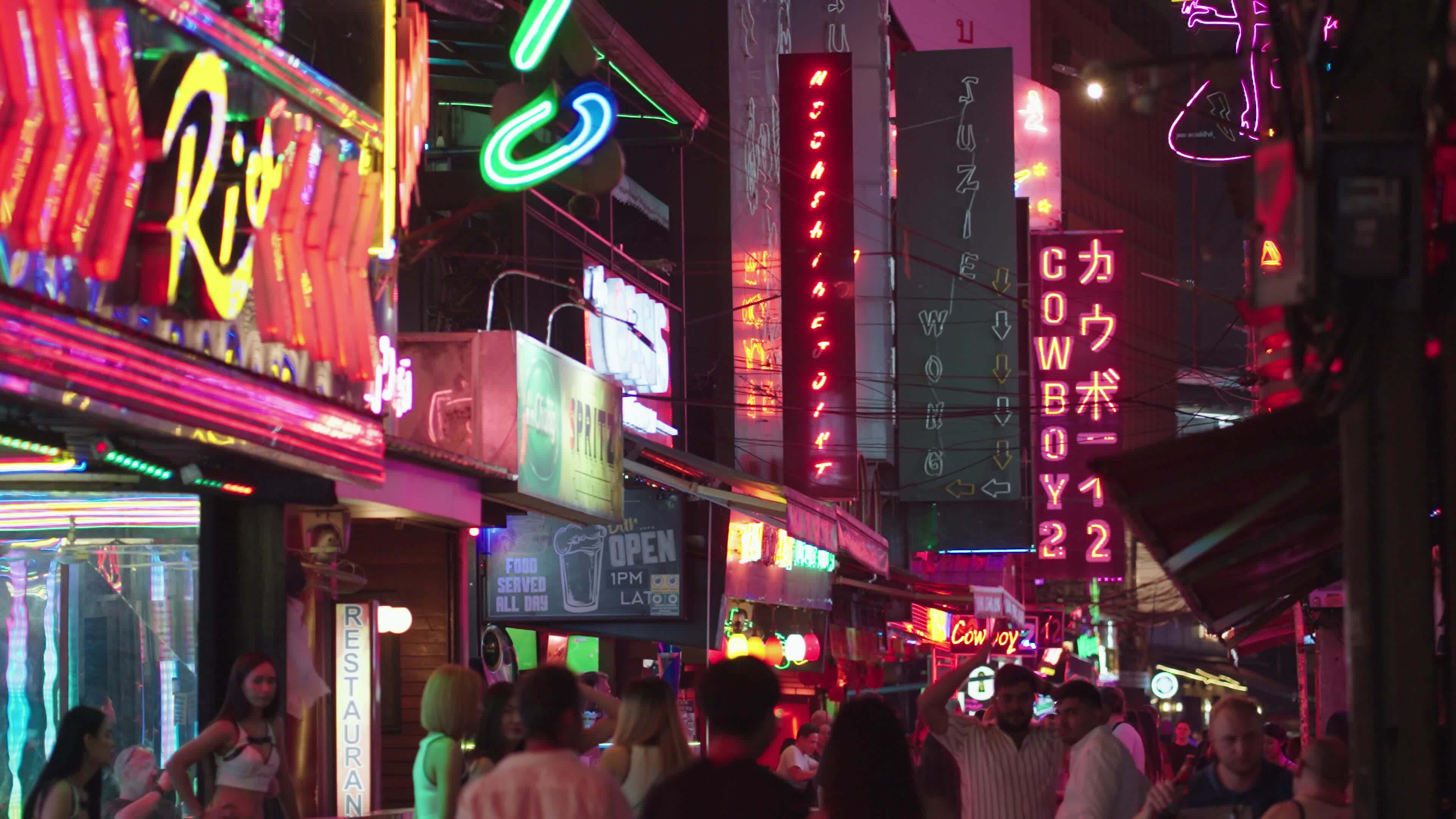 Bangkok, Thailand, October 31, 2023 - The nightlife in Cowboy Soi Bangkok is a vibrant and ...