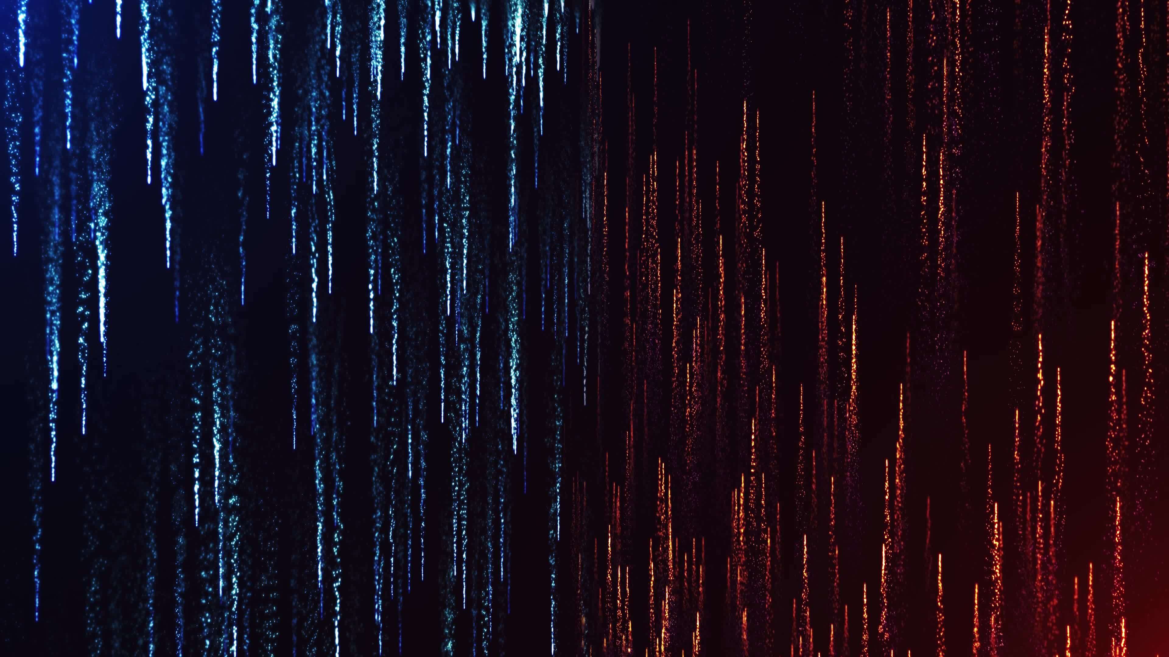 Light dust of gold and blue particles. Awards show backstory. A stream of bright luminous ...