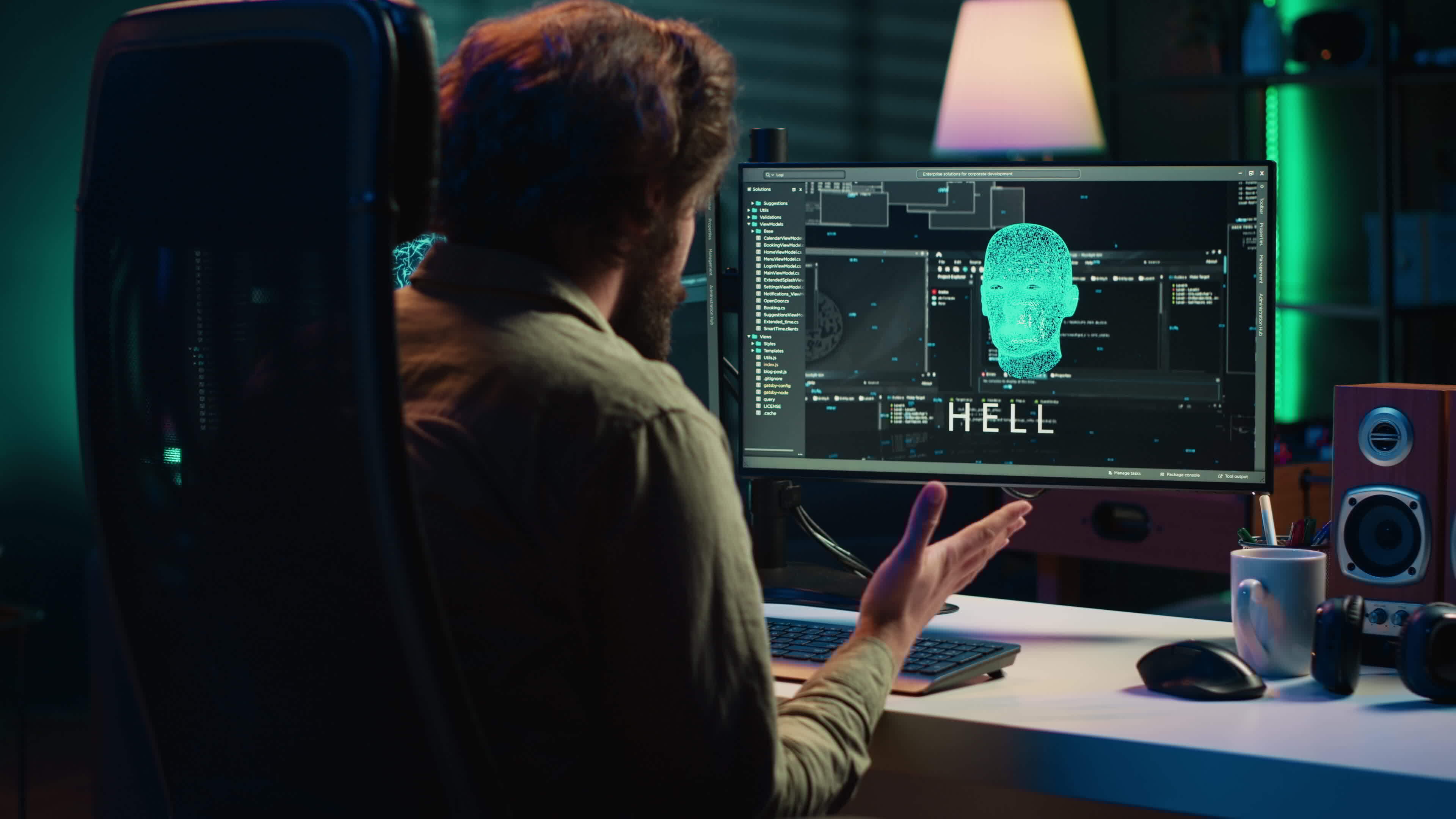 Programmer Being Asked Existential Questions By Awaken Ai Gaining Consciousness Emulating