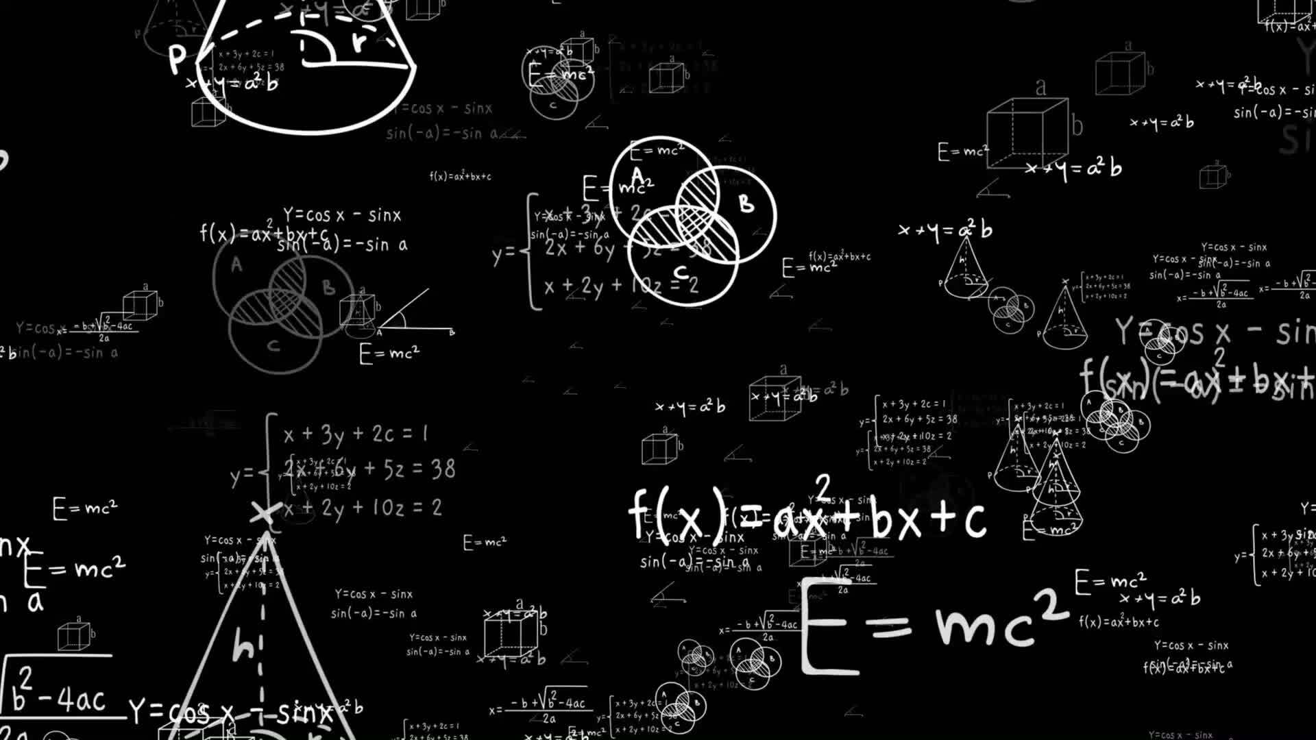 Math Science Formula Mathematic Equation Calculation Thinking Loop