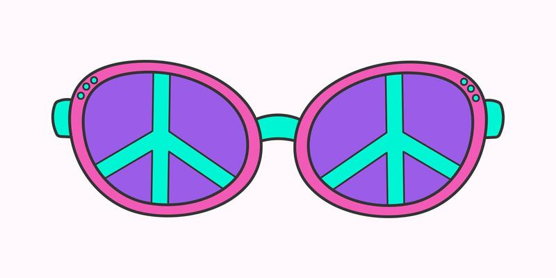Hippie Sunglasses Vector Art Icons And Graphics For Free Download