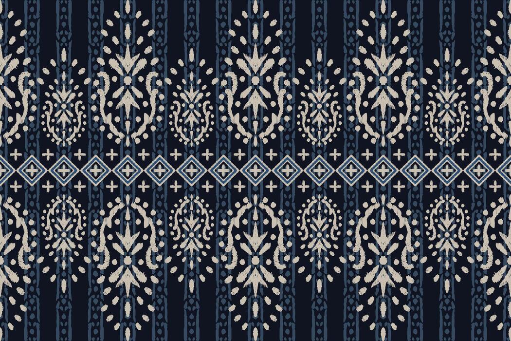 Batik Pattern Blue Vector Art, Icons, and Graphics for Free Download