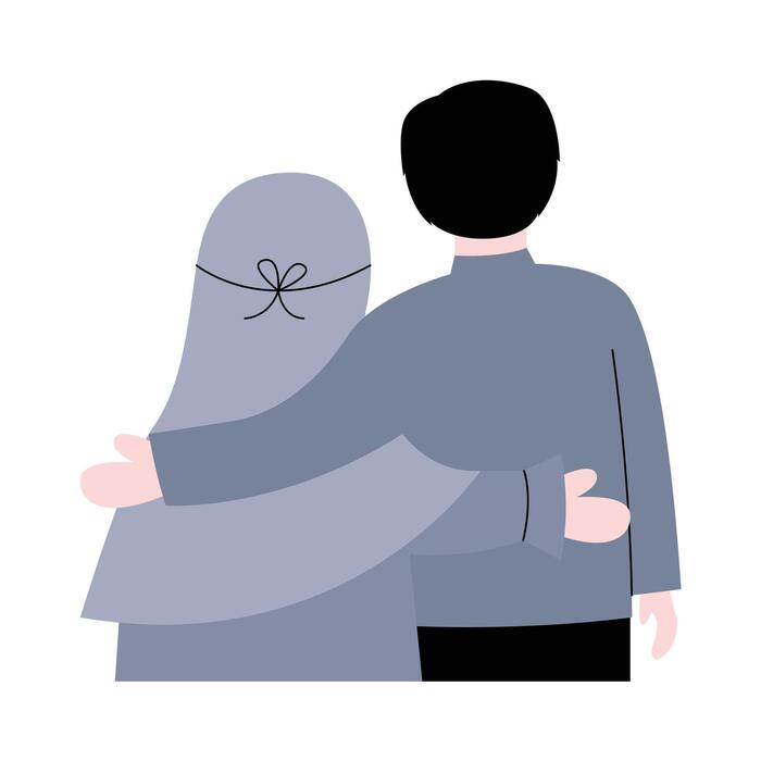Romantic Muslim Couple Vector Art, Icons, and Graphics for Free Download
