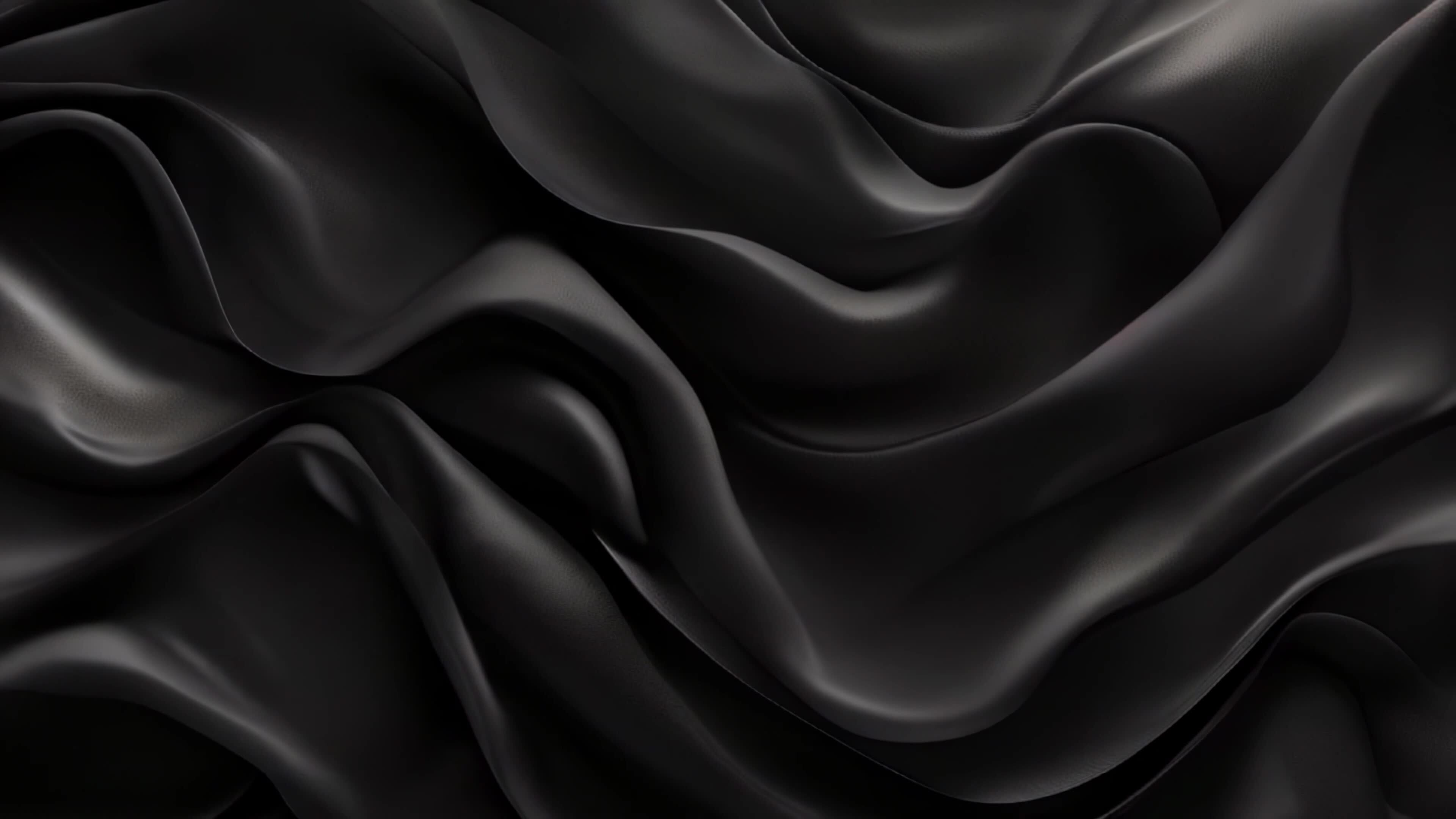 Black Abstract Wavy Background Waves Of Dynamic Waveforms With Effects