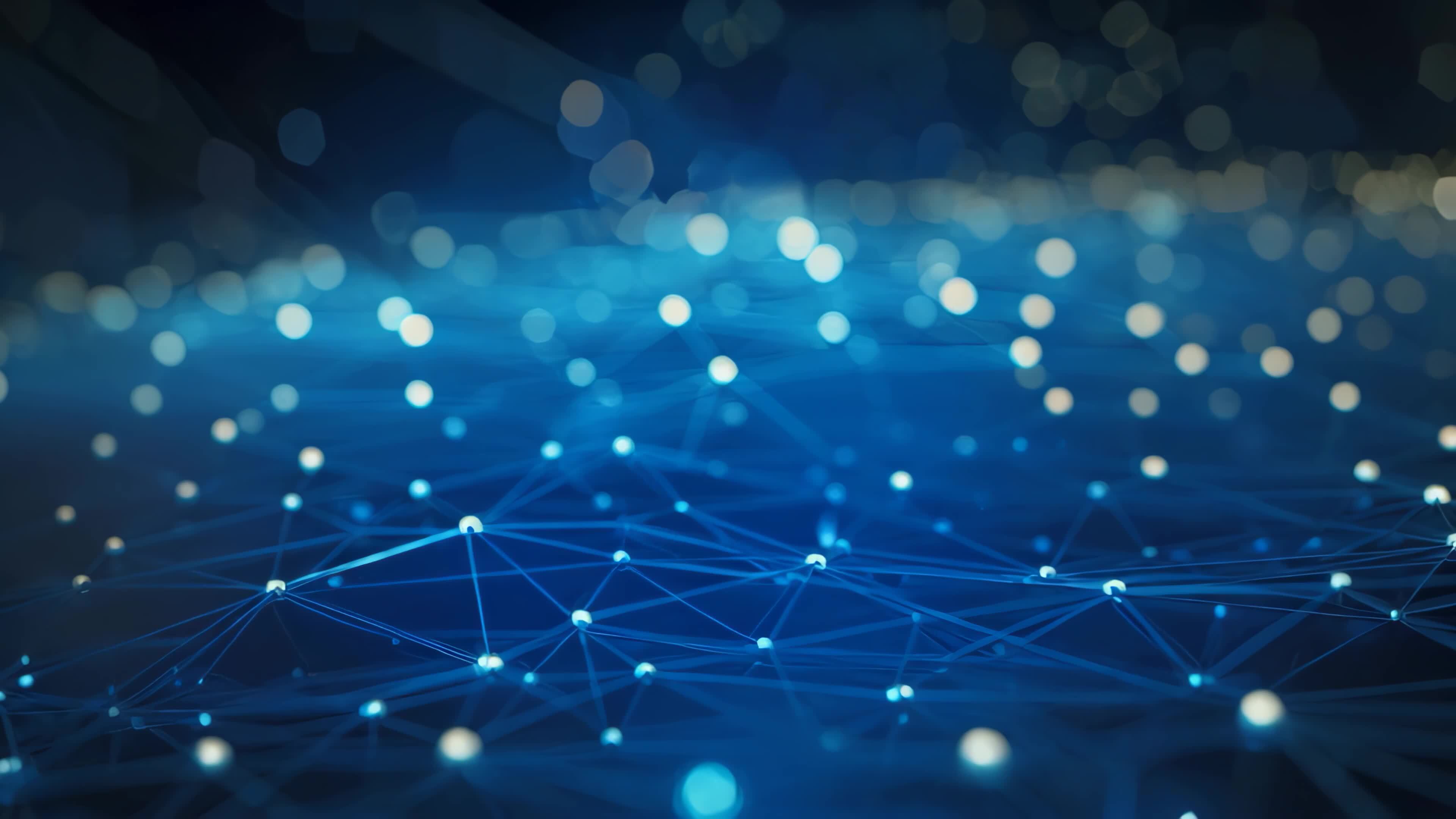 AI generated 3d rendering of abstract technology background with connection lines. Network ...