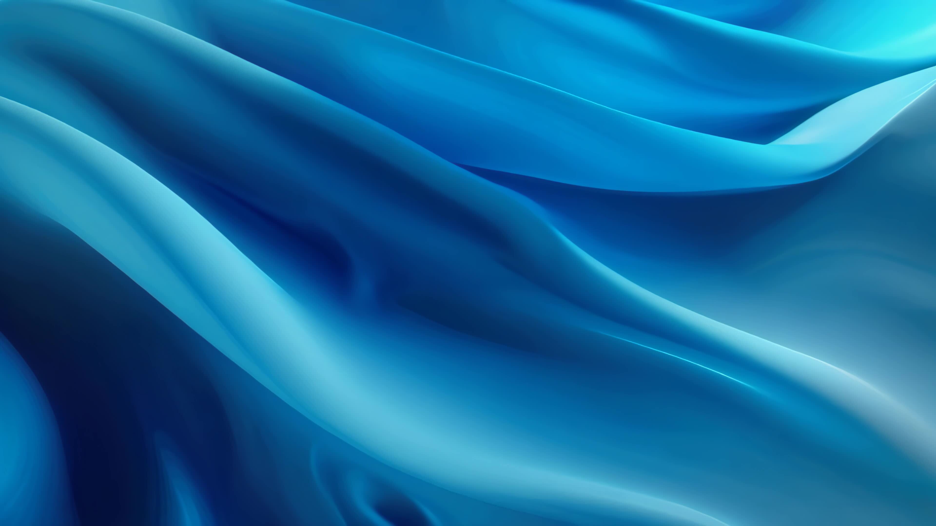 AI generated abstract blue background with smooth lines and waves illustration. Abstract ...