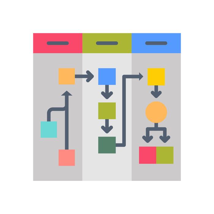 Process Flow Icon Vector Art, Icons, and Graphics for Free Download