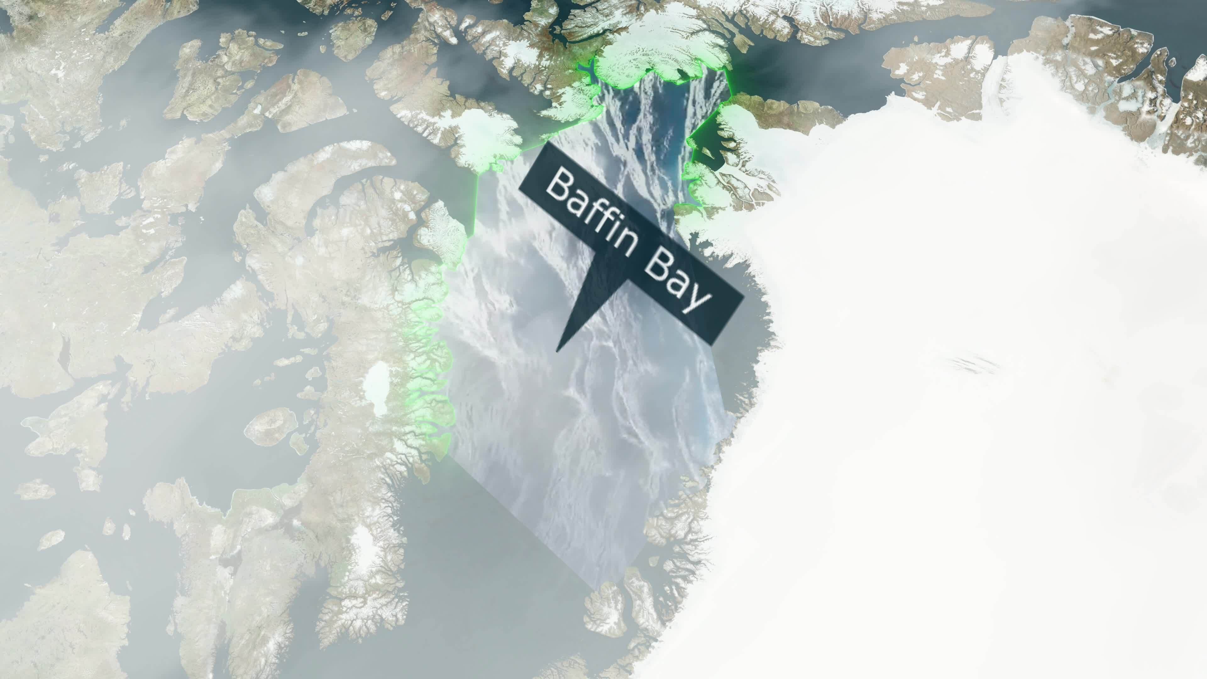 Baffin Bay Map - Clouds Effect 40862167 Stock Video at Vecteezy