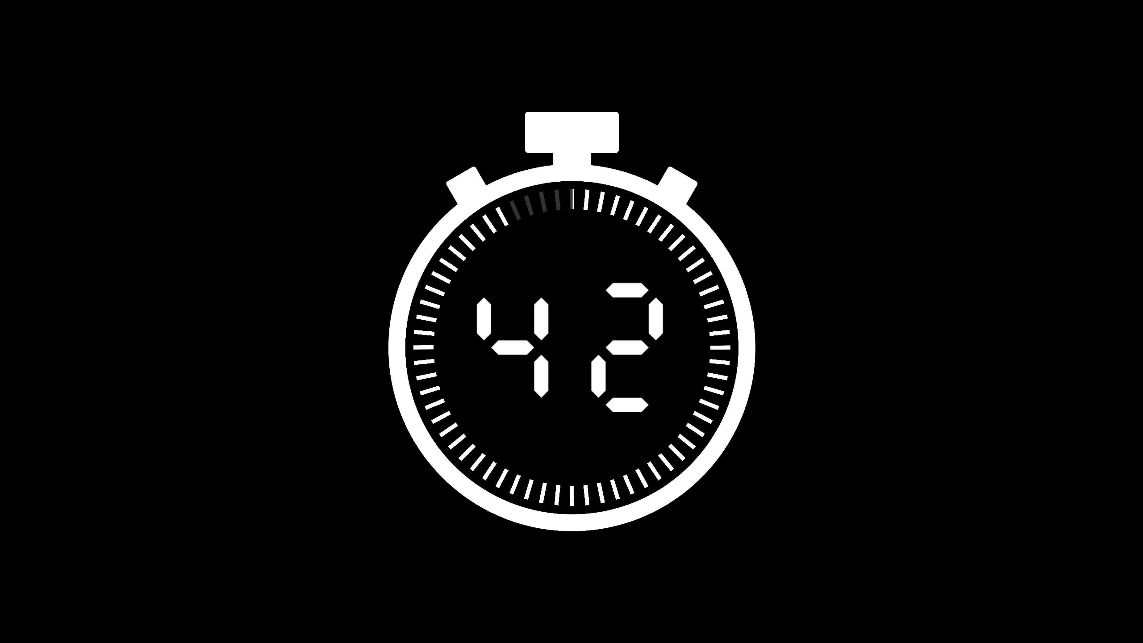 45 Second Countdown Timer Animation From 45 To 0 Seconds Modern White