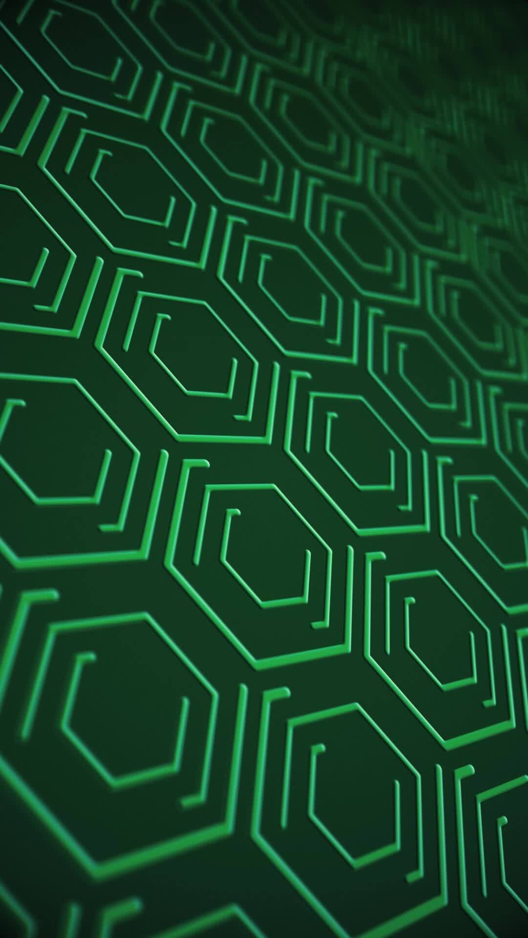 Vertical Video Circuit Board Styled Background Animation With Digital Data Nodes Streaming In