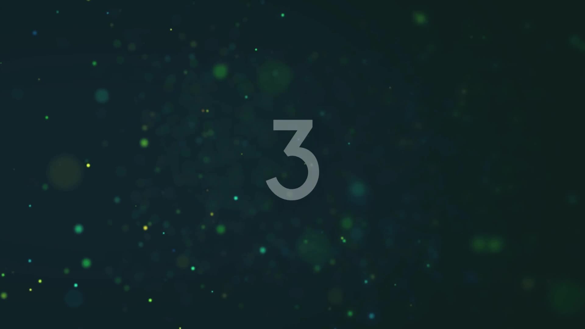 Animation text countdown from 5 to 1, isolated, lights background, festive, five seconds, intro ...
