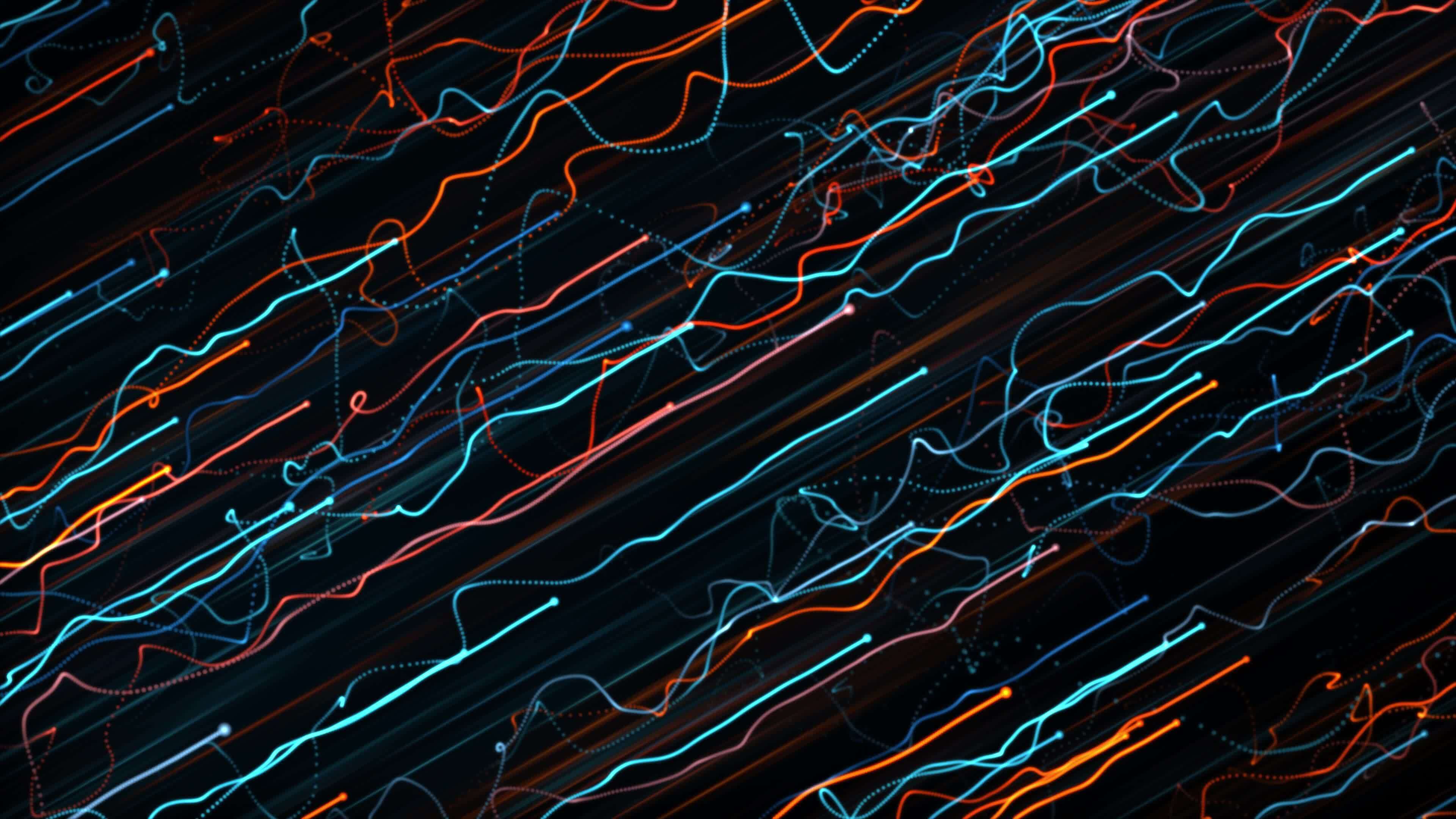 Seamless Loop Animation Of Abstract Wallpaper With Smoothly Moving Blue