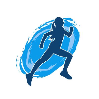 Woman Running Silhouette Vector Art, Icons, and Graphics for Free Download