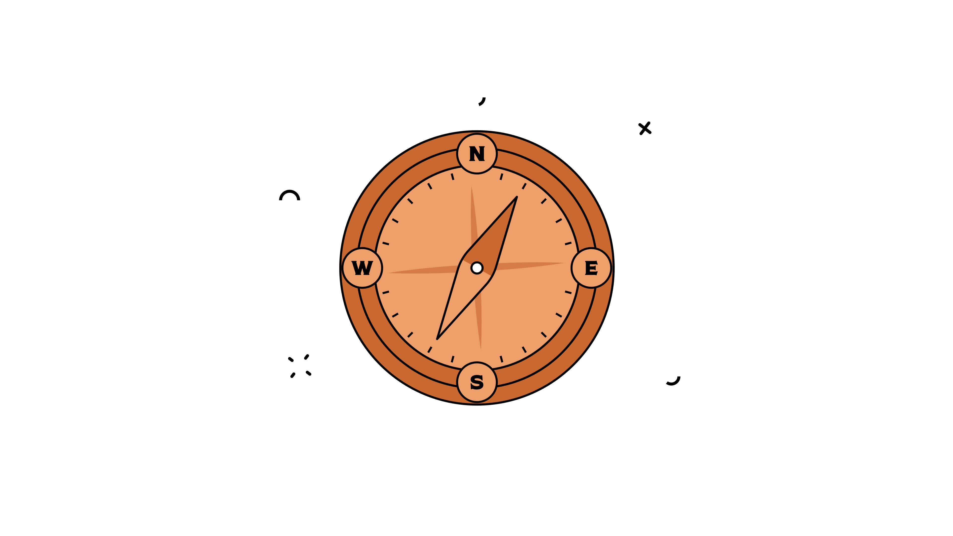 Outdoor compass for exploring nature. camping compass video animation ...