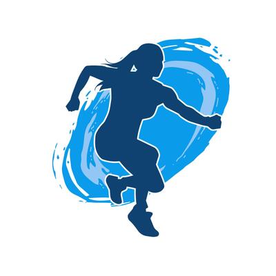 Woman Running Silhouette Vector Art, Icons, and Graphics for Free Download