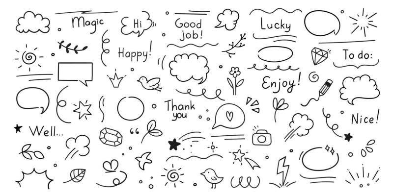 Doodle Text Vector Art, Icons, and Graphics for Free Download