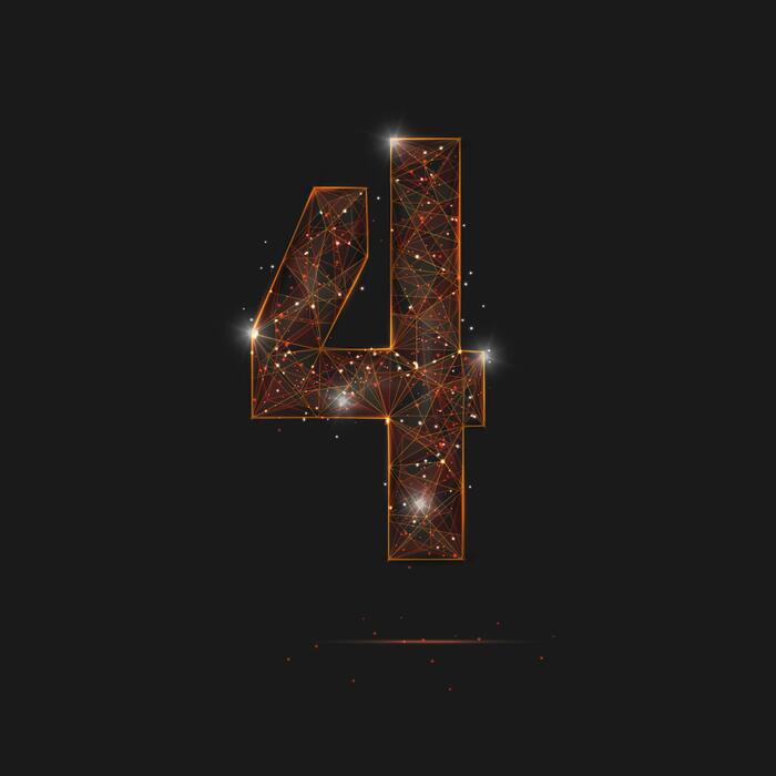 Number 4 Vector Art, Icons, and Graphics for Free Download