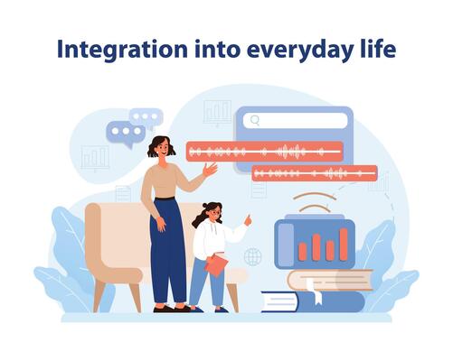 Human Technology Integration Vector Art, Icons, and Graphics for Free ...