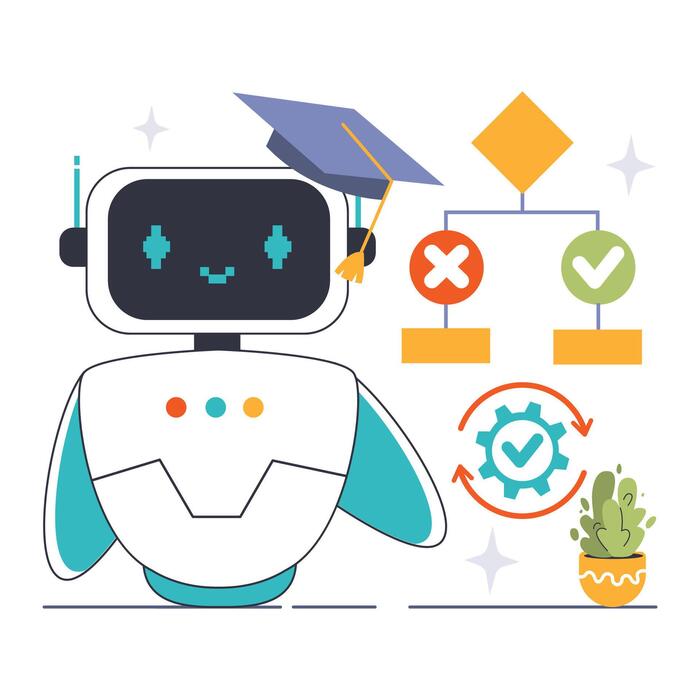 Robot Learning Vector Art, Icons, and Graphics for Free Download
