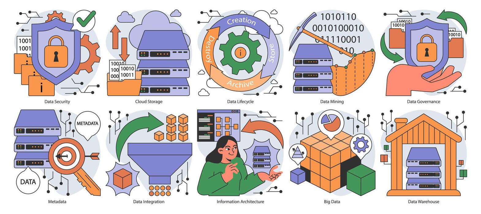 Data Architecture Vector Art, Icons, and Graphics for Free Download
