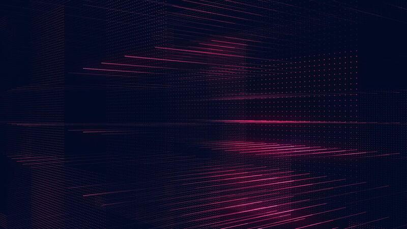 Stylish red abstract technology background with a glowing grid of lines ...