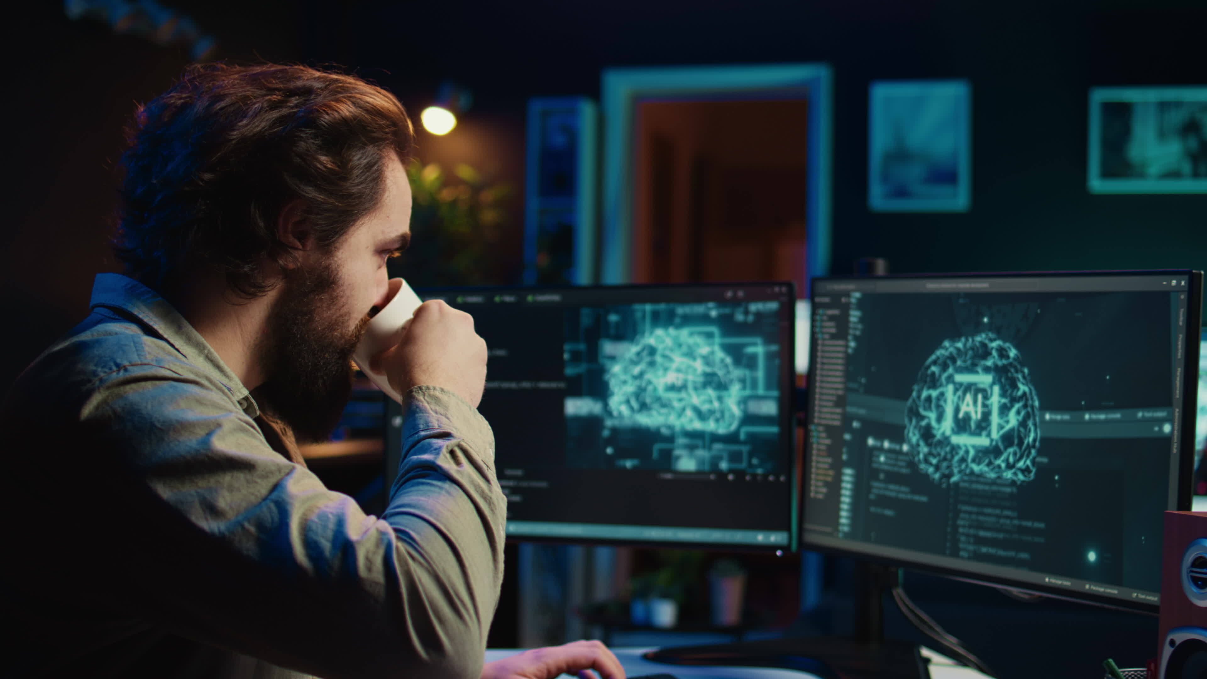 Programmer being asked existential questions by awaken AI gaining ...