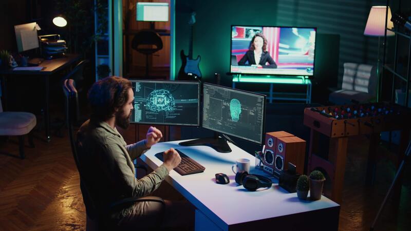 Programmer Being Asked Existential Questions By Awaken Ai Gaining Consciousness Emulating