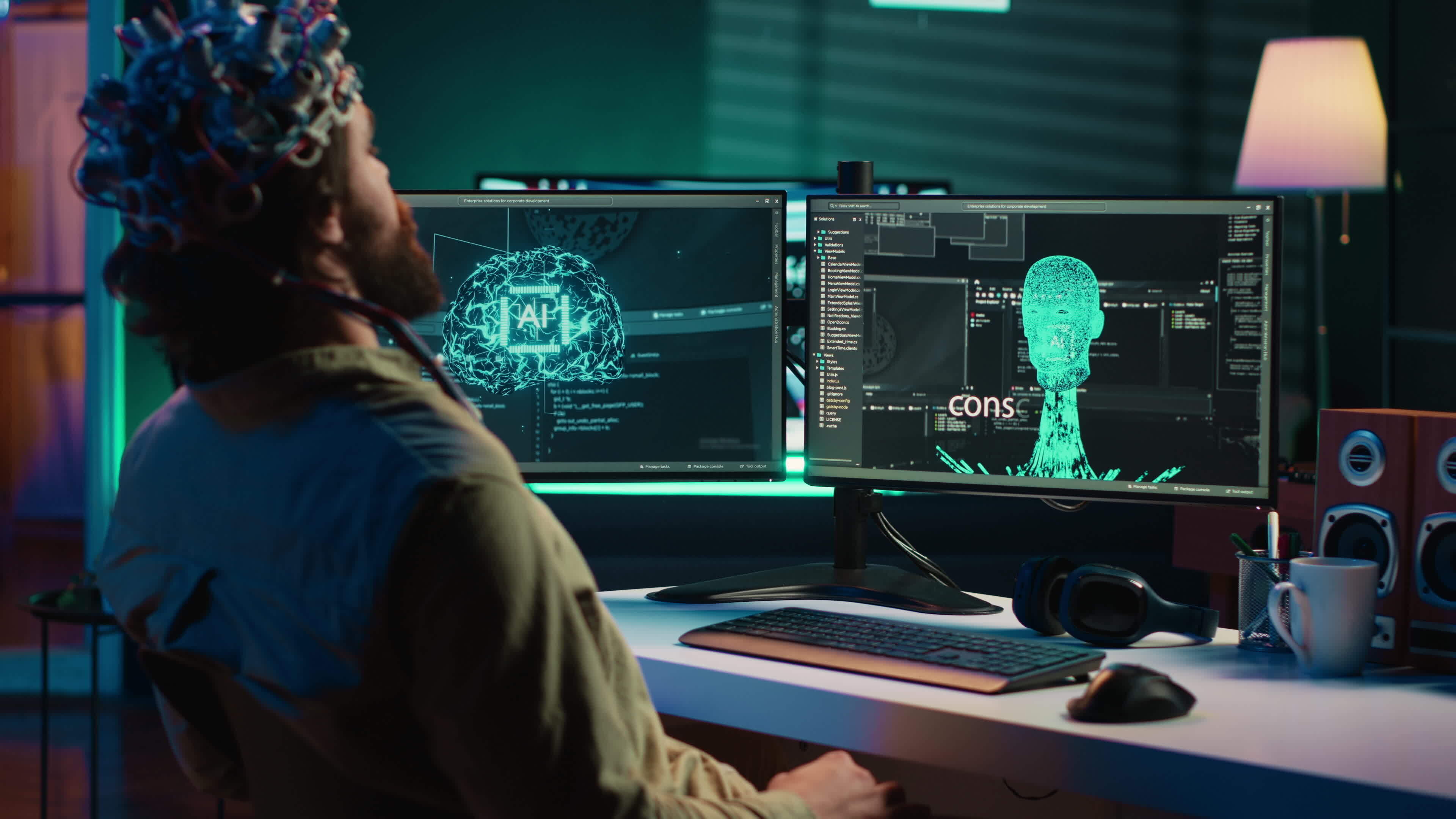 Programmer Using Eeg Headset To Upload His Mind Into Computer Attaining Immortality