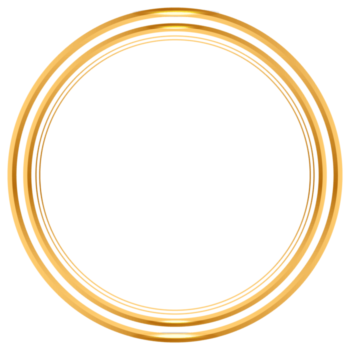 Gold Circle Frame PNGs for Free Download