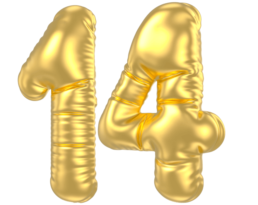 Number 14 PNGs for Free Download