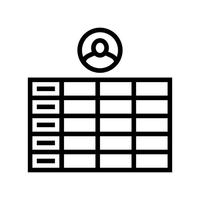 Data Table Icon Vector Art, Icons, and Graphics for Free Download