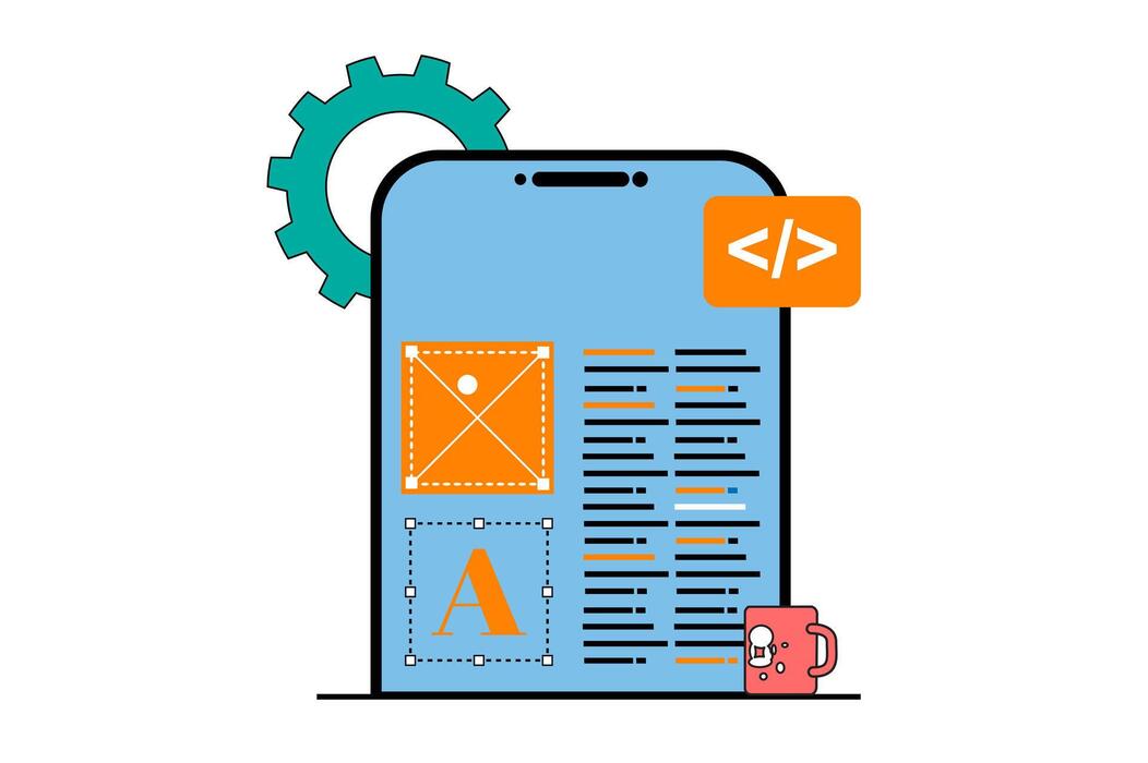 Flutter App Development Vector Art Icons And Graphics For Free Download