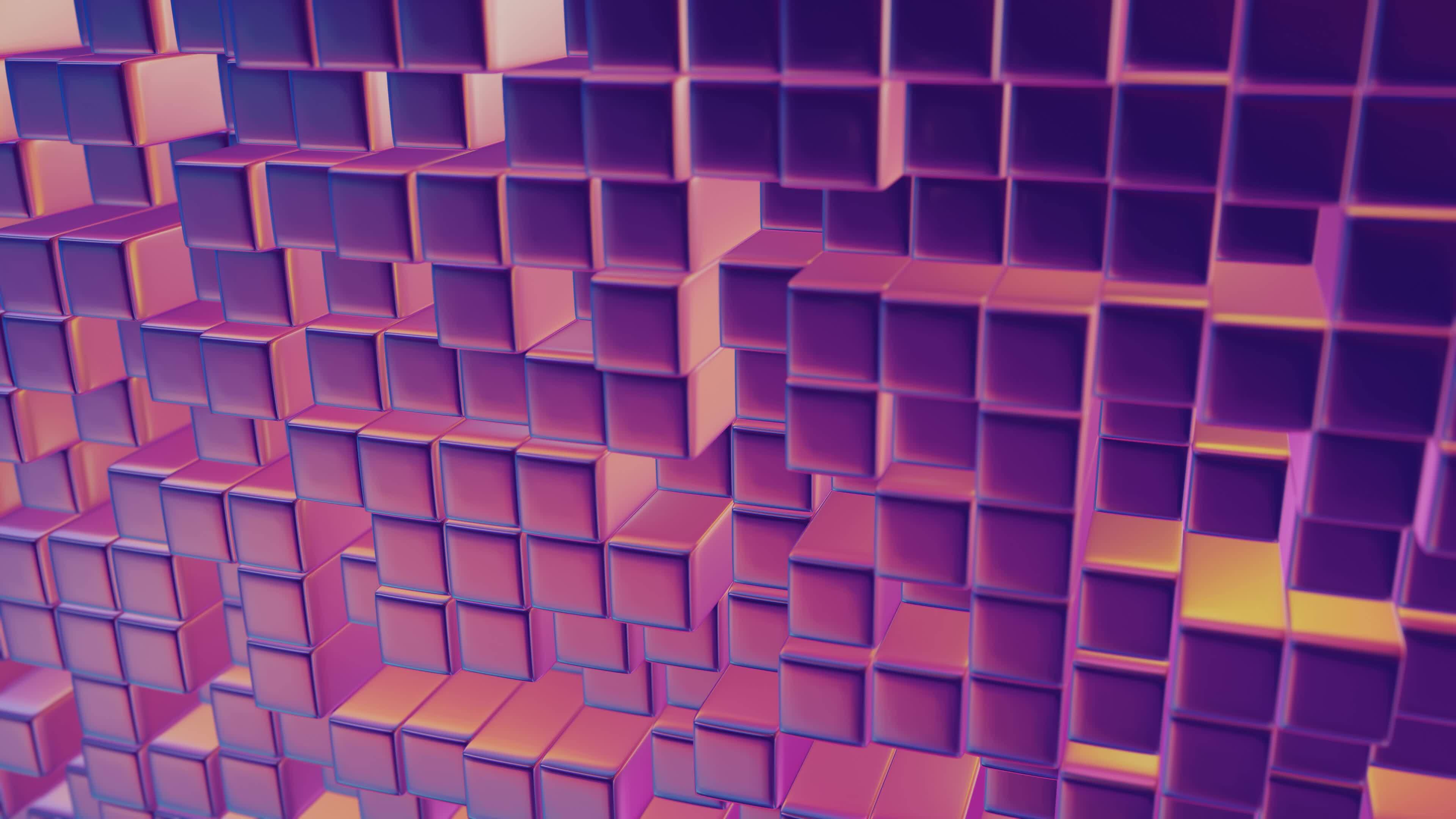 Abstract 3d Animation Of Cubes In A Colorful Pattern 41396518 Stock