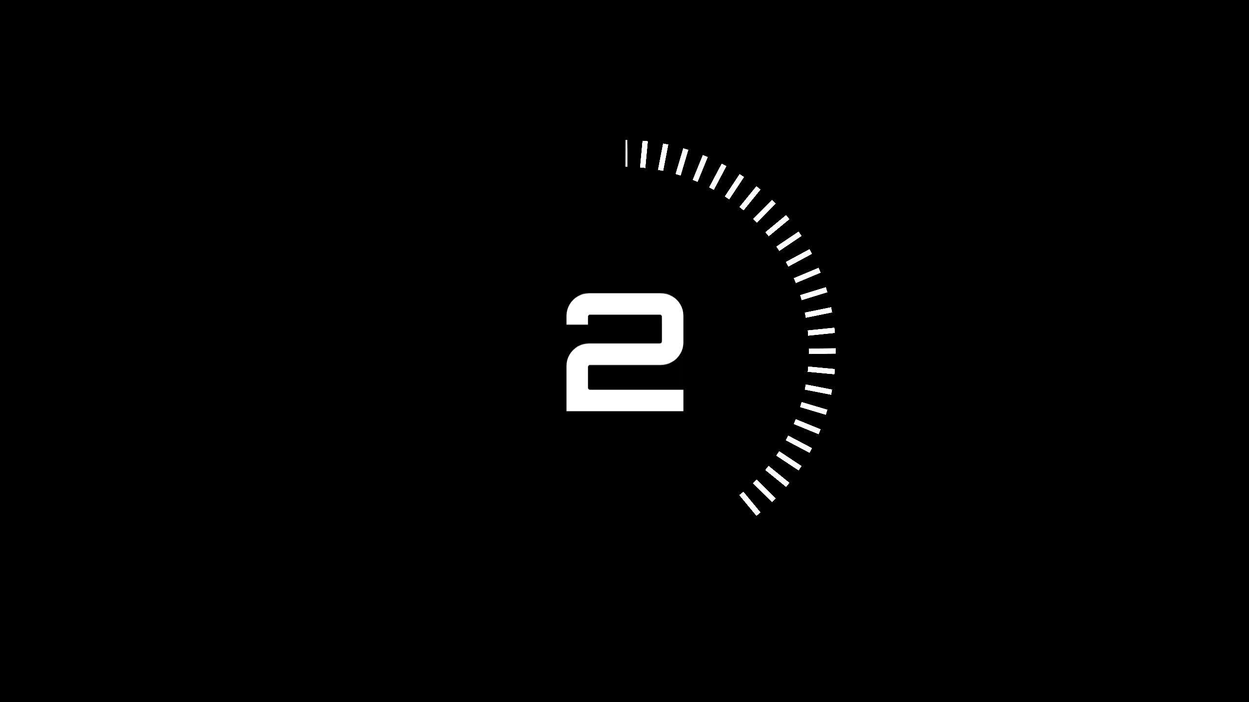 5 Seconds Countdown Timer Animation From 5 To 0 Seconds Modern White Timer On Black Background