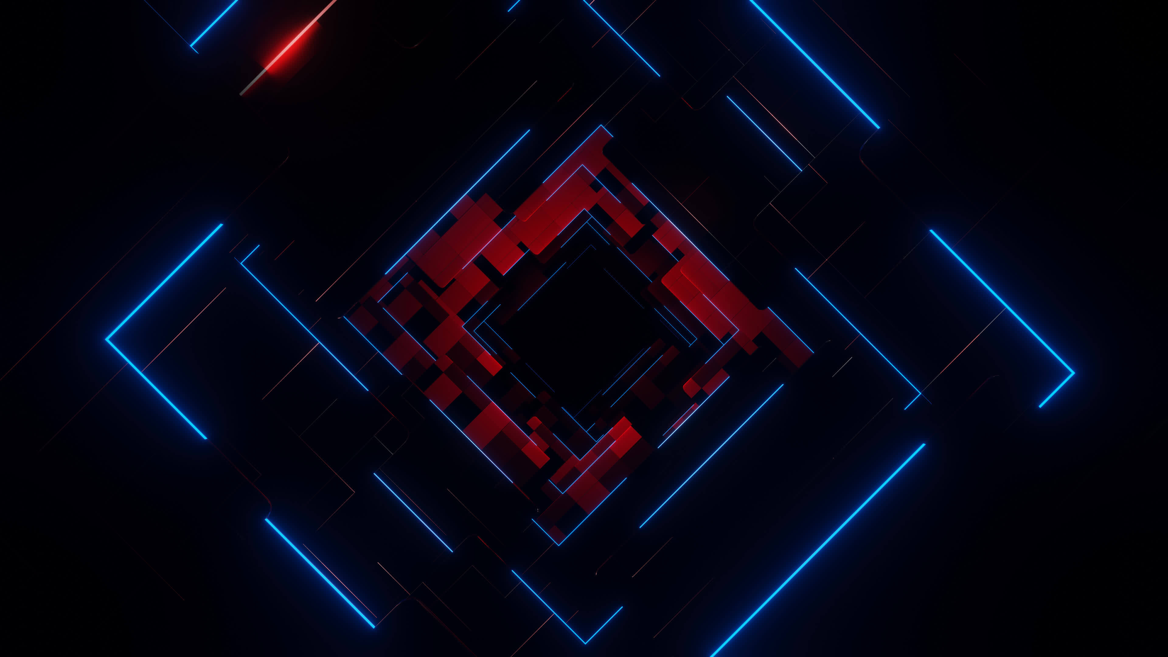 Red And Blue Abstract Squares Dimension Background Vj Loop 41417825
