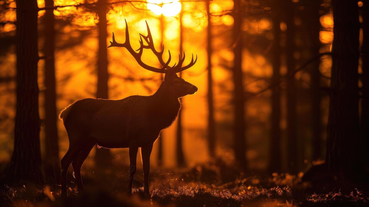 Deer Sunset Stock Photos, Images and Backgrounds for Free Download