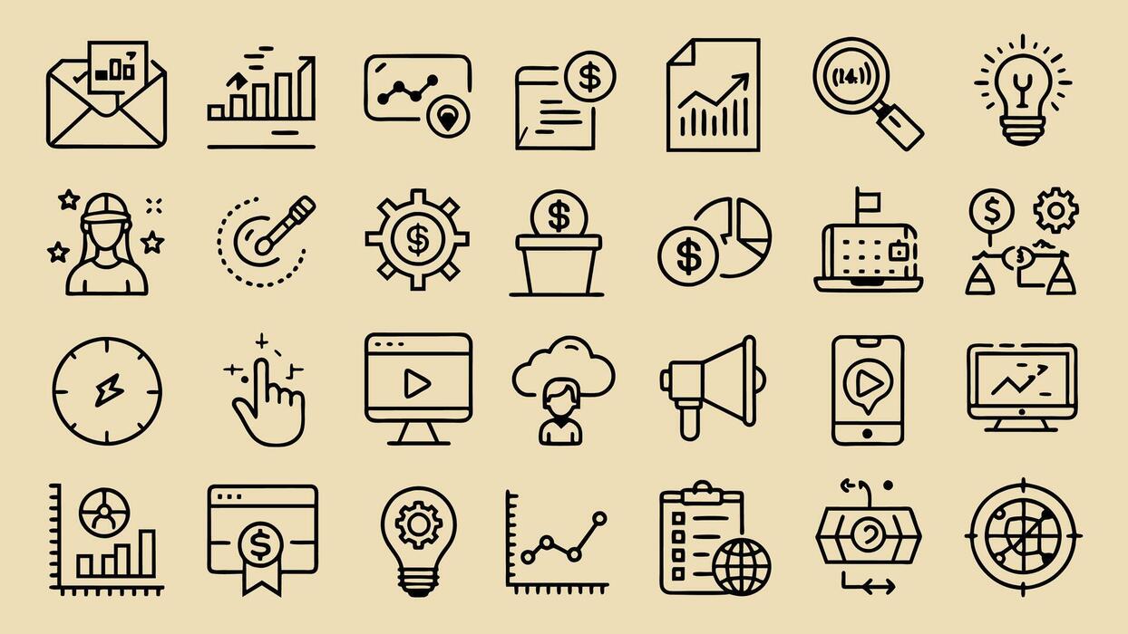 Marketing Icons Vector Art, Icons, and Graphics for Free Download