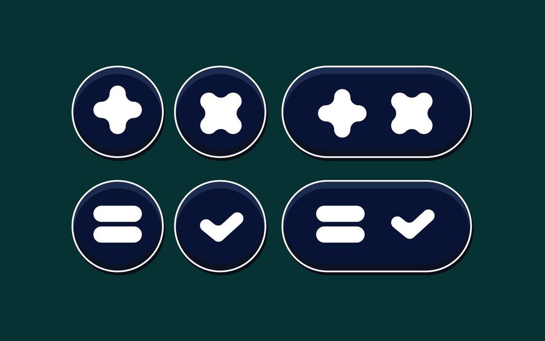 Ui Buttons Vector Art, Icons, and Graphics for Free Download
