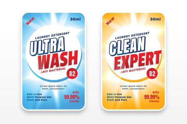 Laundry Detergent Label Vector Art, Icons, and Graphics for Free Download