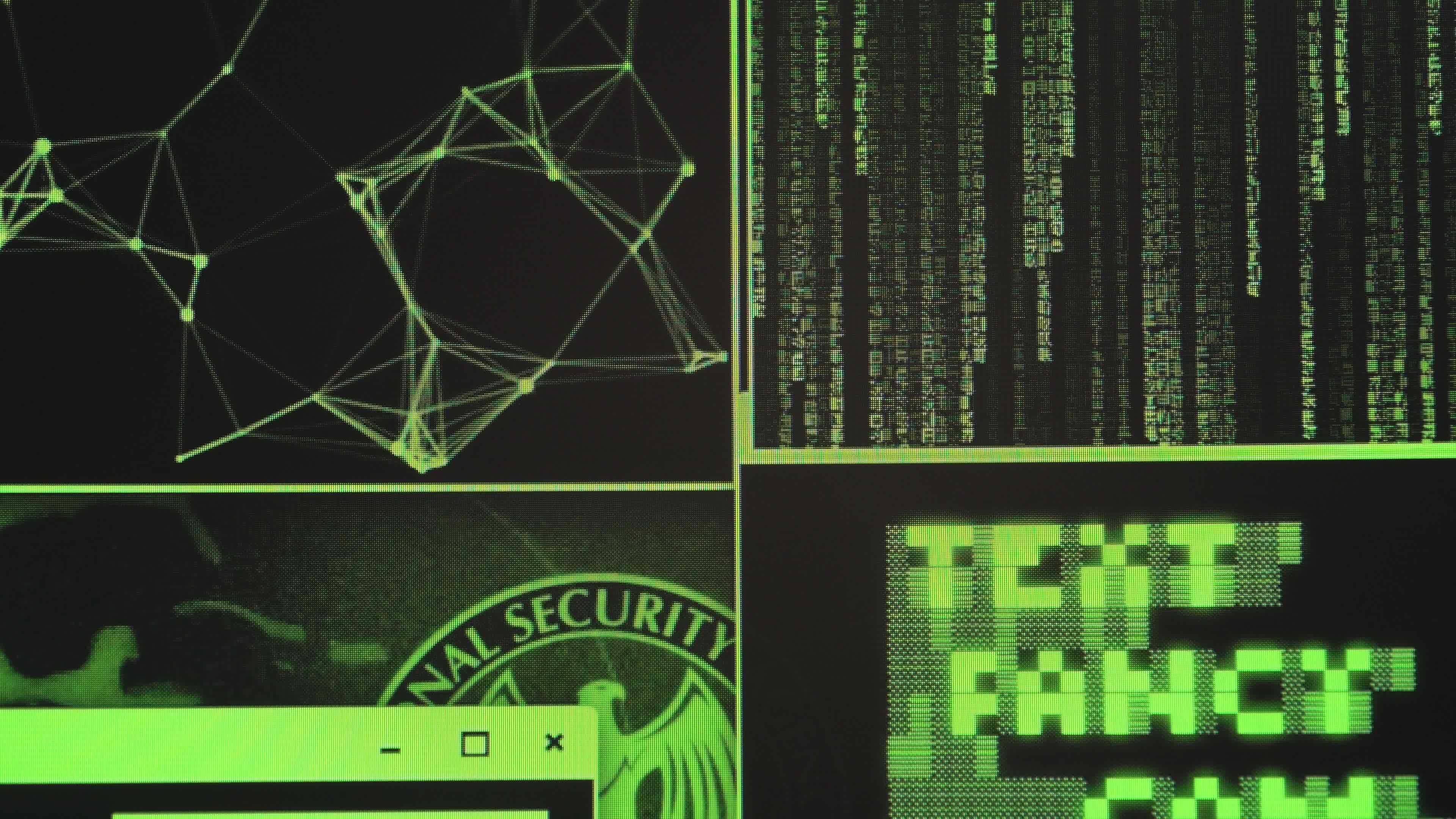 detalle de hackear pantalla con código 41471369 Vídeo de stock en Vecteezy