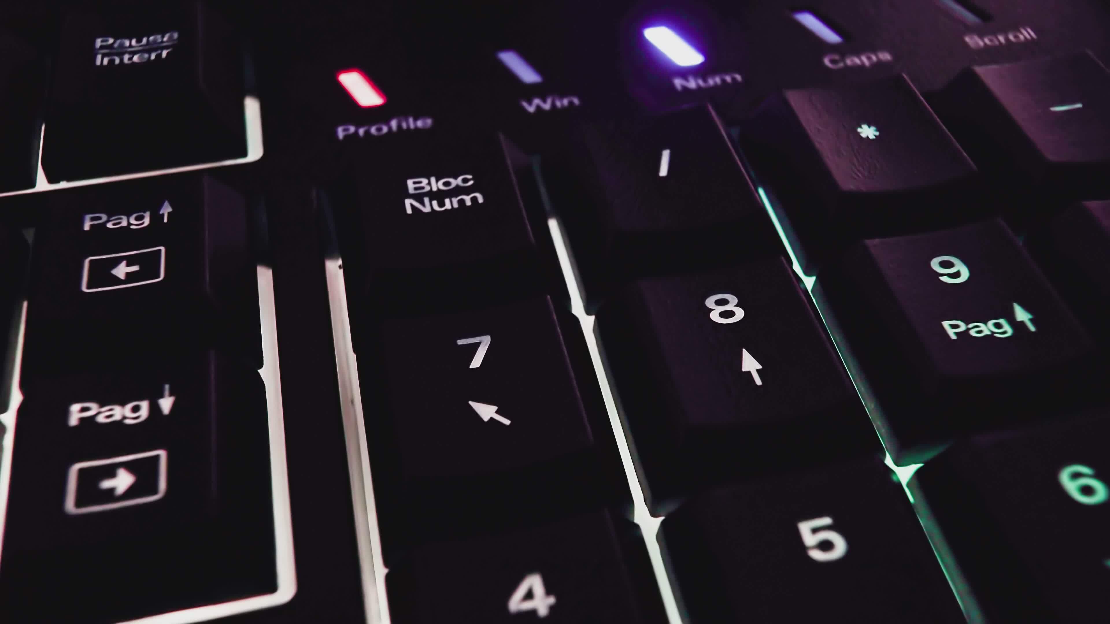 Backlit keyboard keys movement 41475007 Stock Video at Vecteezy