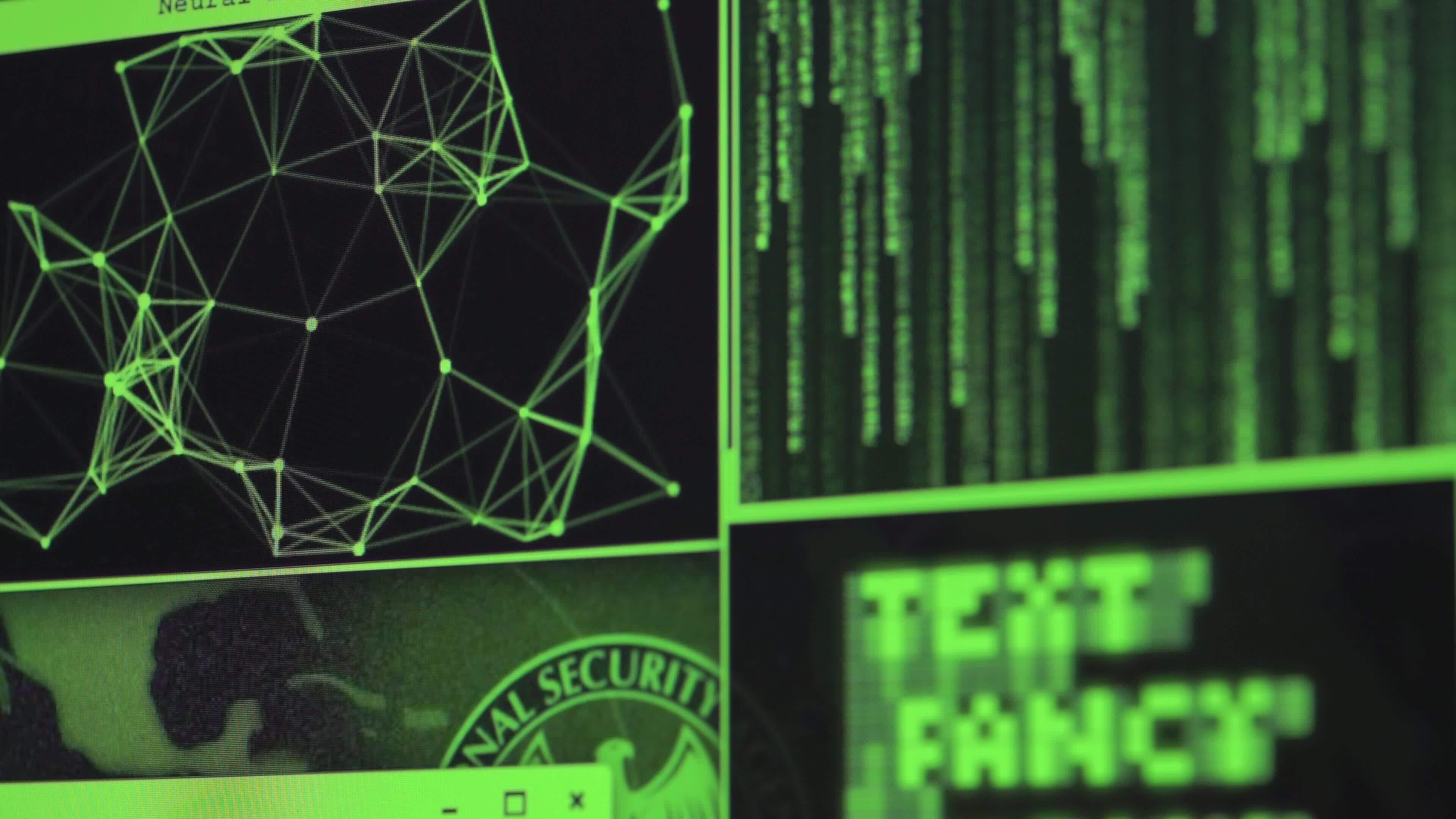 hackear pantalla con código y gráficos 3 41475134 Vídeo de stock en ...